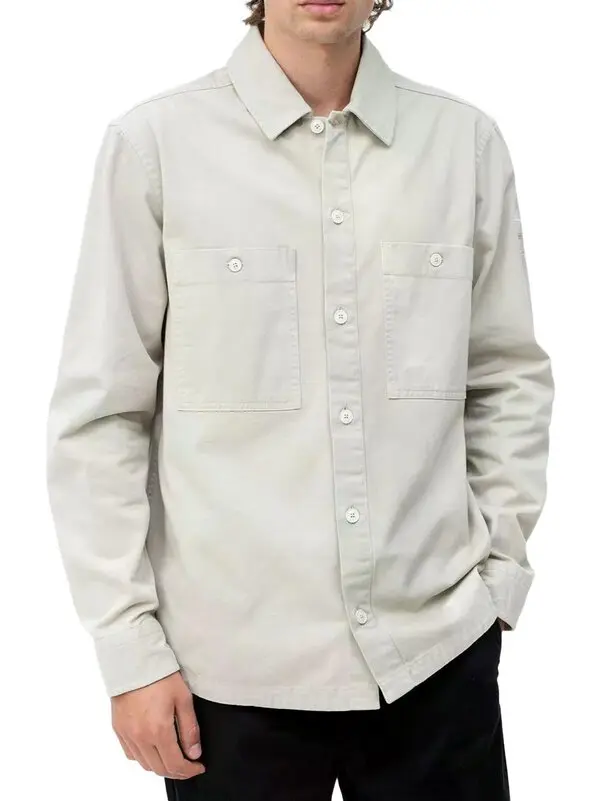 BOSS Chest-pocket Cotton Shirt - Neutrals