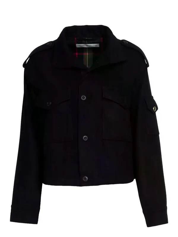 DEPARTMENT 5 Flap-pocket Buttoned Field Jacket - Black