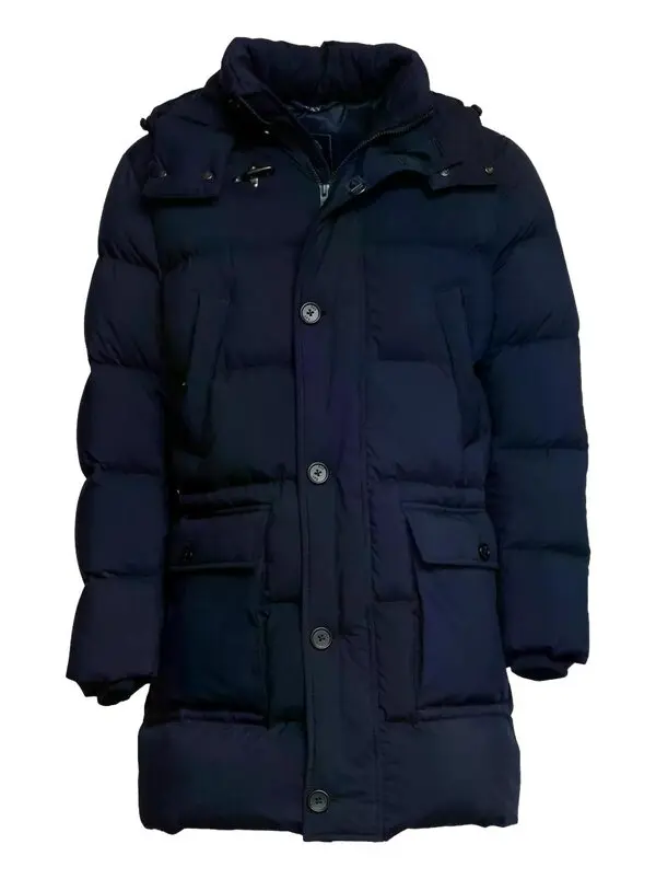 FAY Padded Hooded Coat - Blue