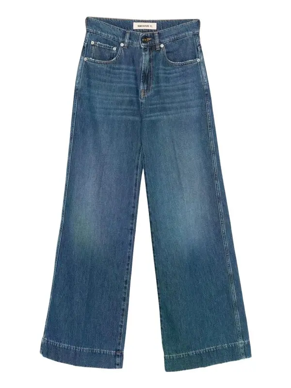 SEMICOUTURE Wide Leg Jeans - Blue