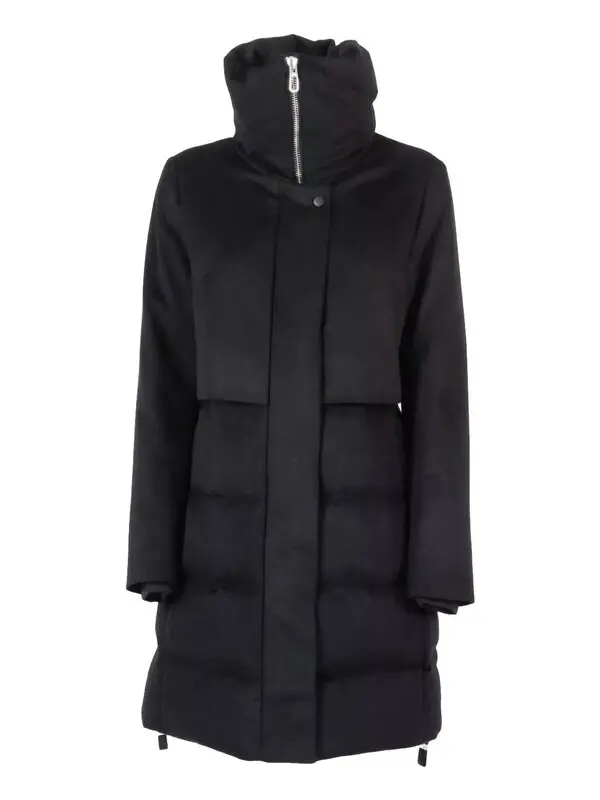 DUNO Silveria Funnel-neck Coat - Black