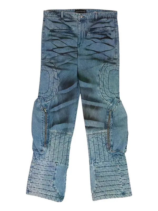 WHO DECIDES WAR BY EV BRAVADO Whiskering-effect Jeans - Blue