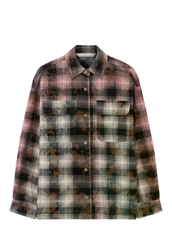 Palm Angels Checked Pocket Shirt - Grey