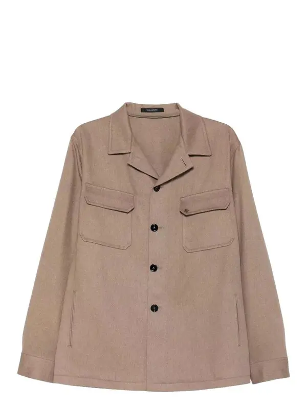 Tagliatore Chest-pocket Button Shirt - Brown