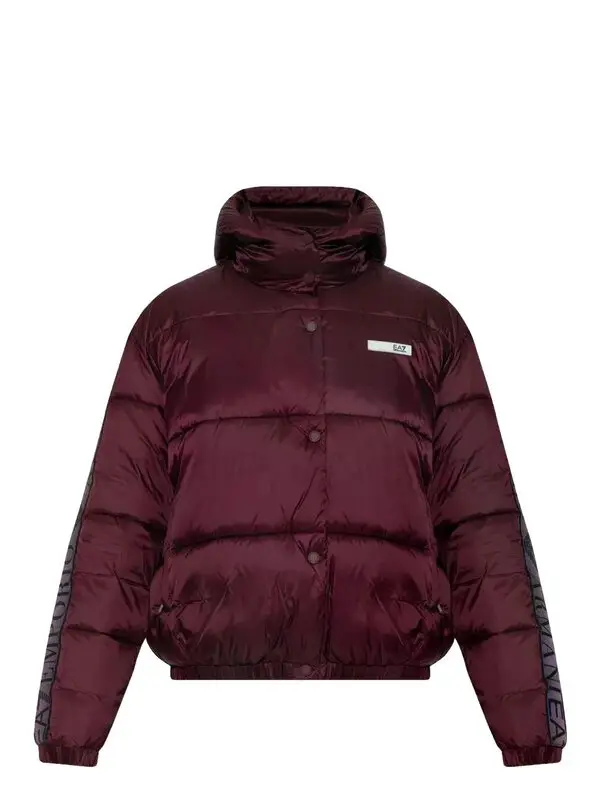 Emporio Armani Hooded Logo Jacket - Red