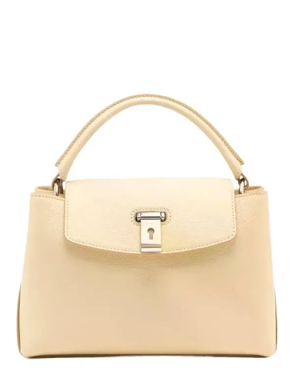 Bally Small Lock Me Leather Tote - Neutrals