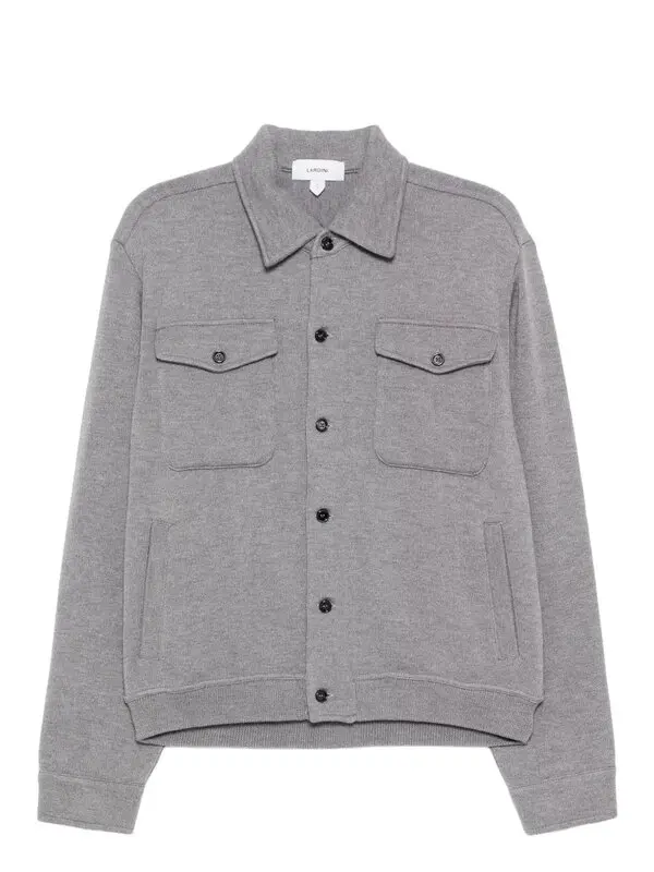 LARDINI Wool Shirt Jacket - Grey