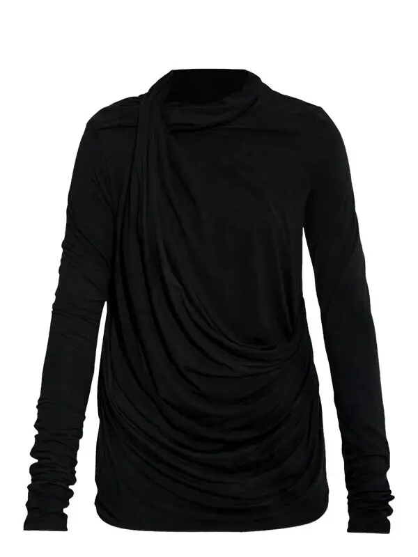 ENTIRE STUDIOS Long-sleeve Draped Top - Black