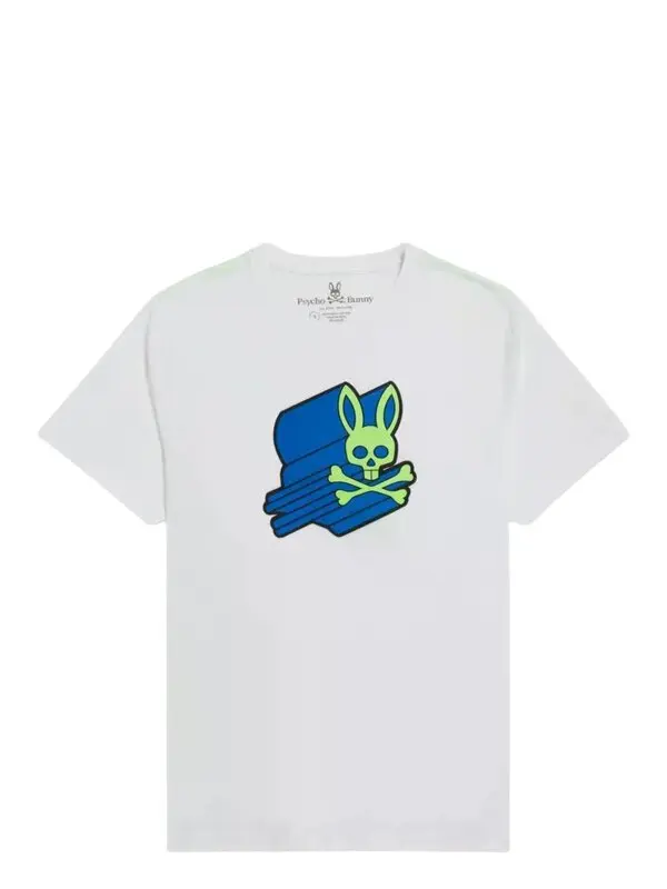 Psycho Bunny Logo Asher T-shirt - White