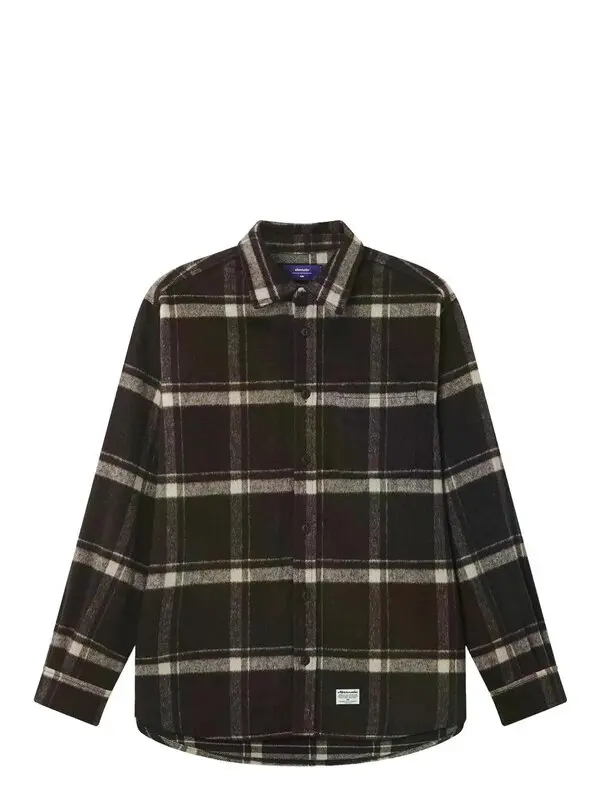 AFTERMATHS Checked Pocket Shirt - Brown