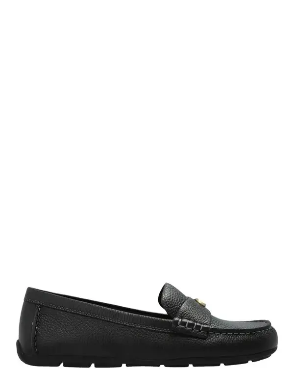 COACH® Logo-detail Leather Loafers - Black