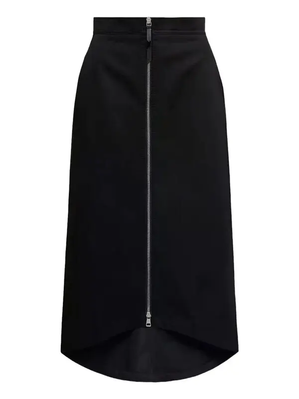 MONCLER X EE72 BY EDWARD ENNINFUL Zip-up Midi Skirt - Black