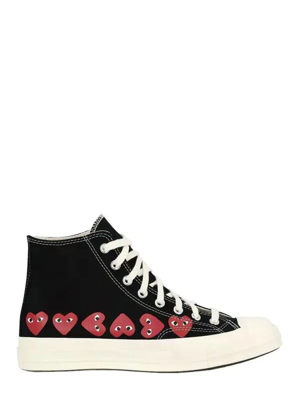 CONVERSE X COMME DES GARONS PLAY Heart-print High-top Sneakers - Black