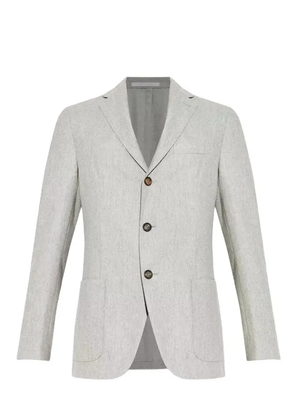 Eleventy Buttoned Single-breasted Jacket - Grey