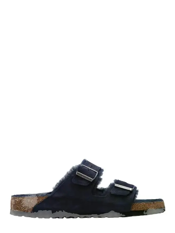 BIRKENSTOCK Arizona Shearling-lined Flat Sandals - Blue