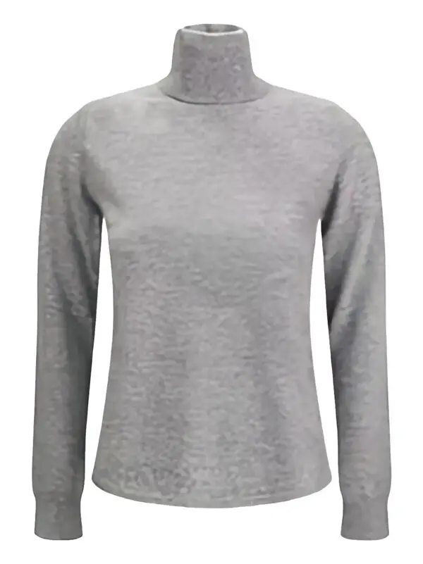 Max Mara Educata Ribbed Turtleneck Sweater - Grey