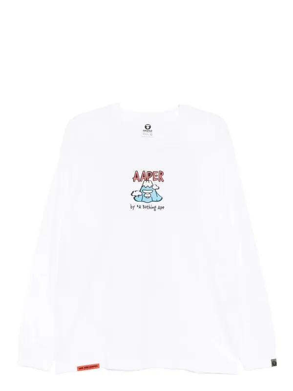 AAPE BY *A BATHING APE® Screen-printed T-shirt - White