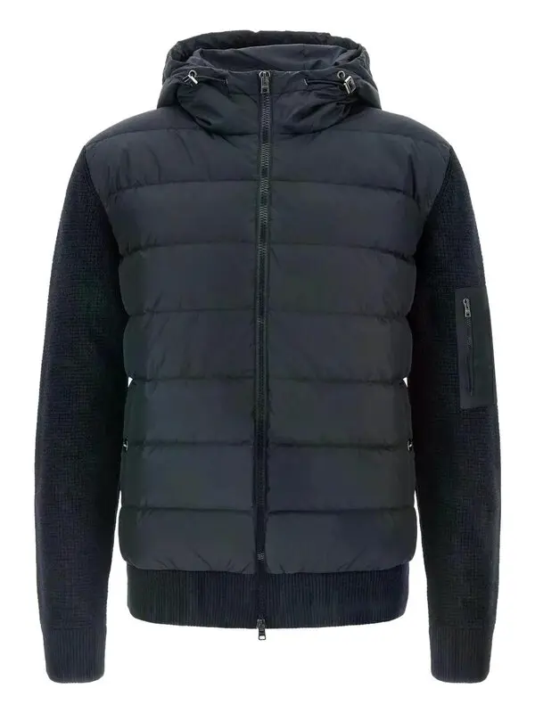 Herno Padded-knitted Down Jacket - Blue