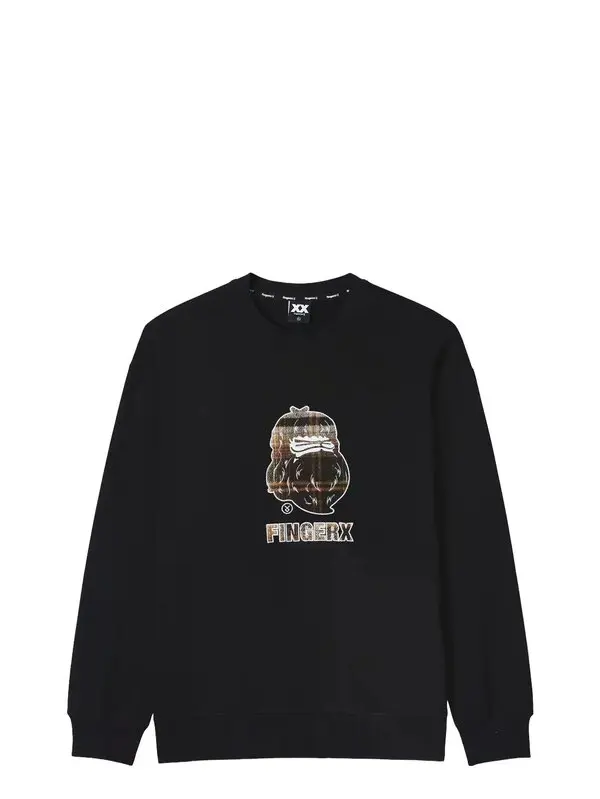 FINGERCROXX Cotton Sweatshirt - Black