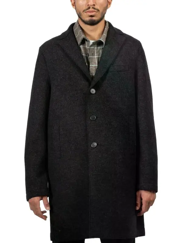 Harris Wharf London Wool Single-breasted Coat - Black