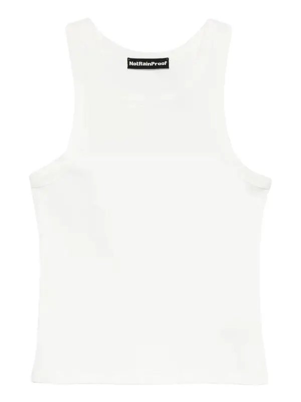 NOTRAINPROOF Fine-ribbed Tank Top - White