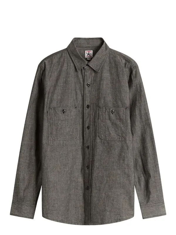 RANDY'S GARMENTS Randy’s Garments 3 Pocket Work Shirt - Black Heavy Chambray