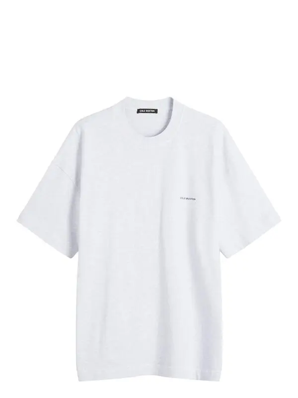 COLE BUXTON Mini Logo T-shirt - Light Grey Marl