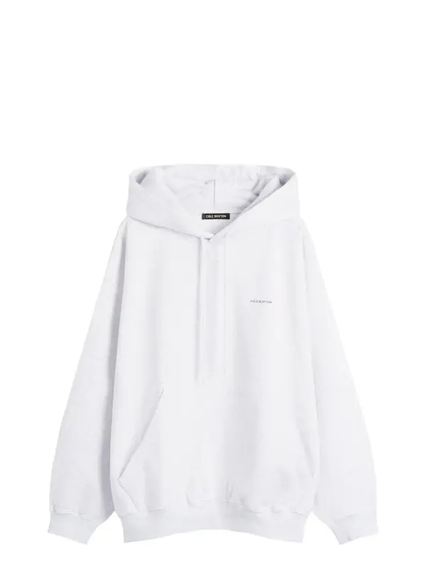 COLE BUXTON Mini Logo Hoodie - Light Grey Marl