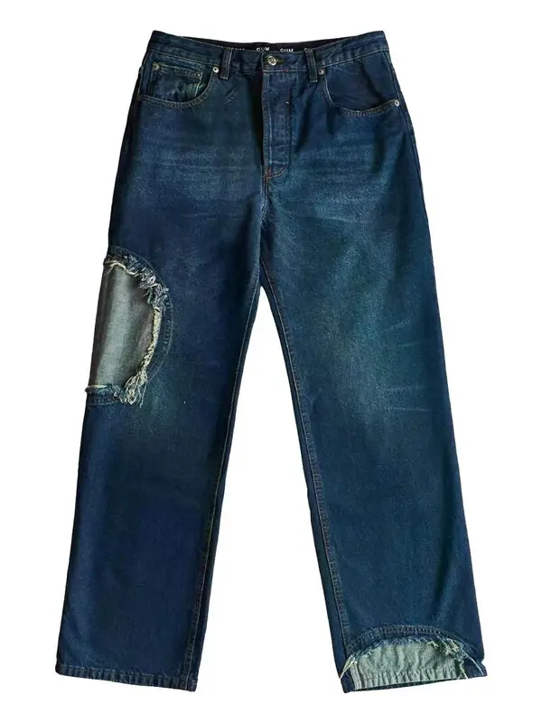 EDWARD CUMING Circle Window Jeans - Blue