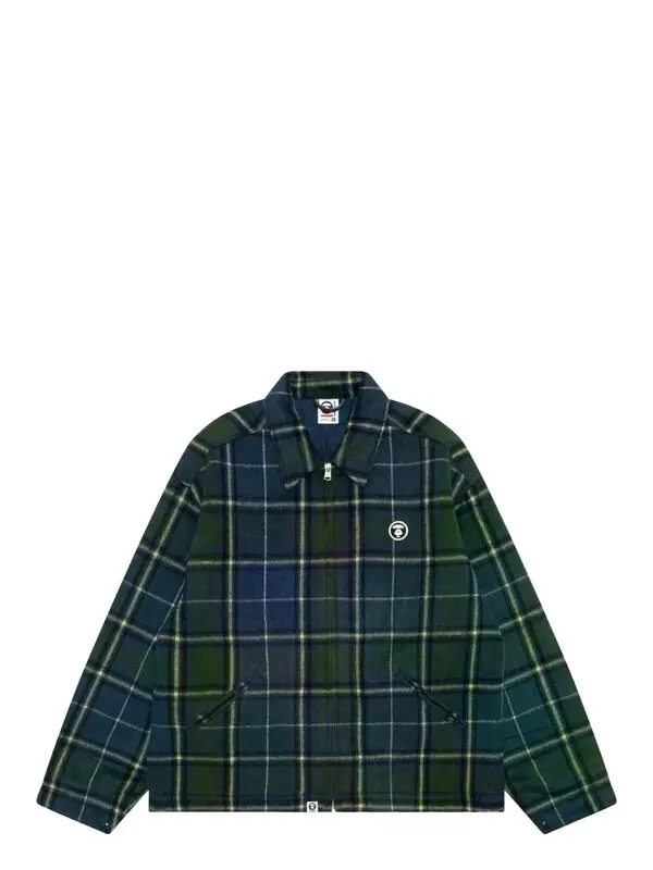 AAPE BY *A BATHING APE® Appliqué Check Jacket - Blue