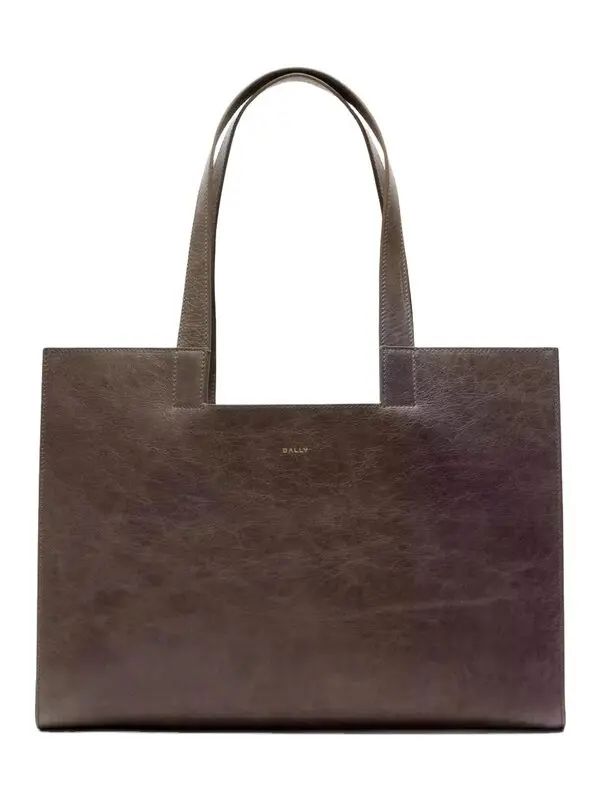Bally Leather Tote Bag - Grey