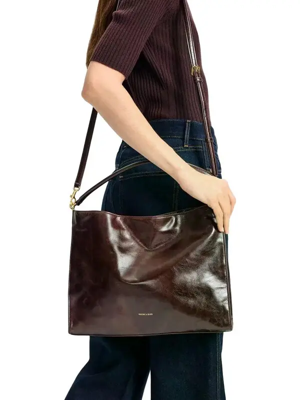 Veronica Beard Logo Shoulder Bag - Brown