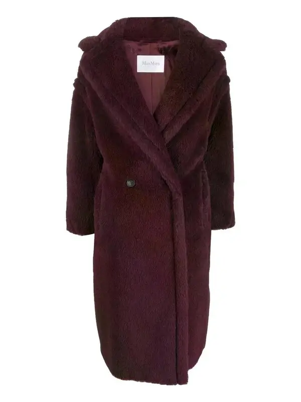 Max Mara Tedgirl Double-breasted Alpaca-wool Coat - Purple
