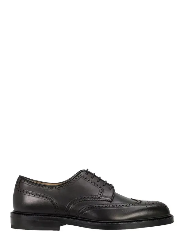BOSS Perforated Wingtip Oxford Shoes - Black