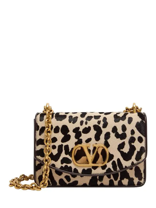 Valentino Garavani Vain Small Cow-print Shoulder Bag - Leopard