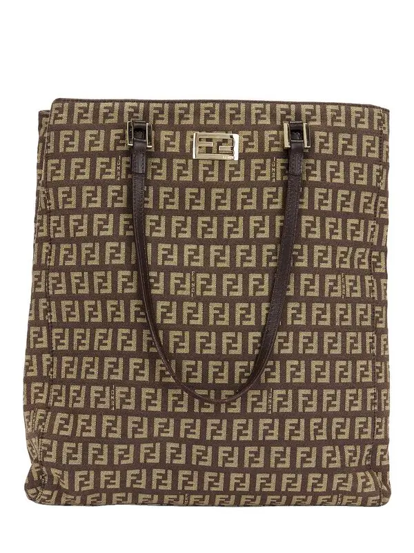 Fendi Zucchino Canvas Tote Bag - Beige