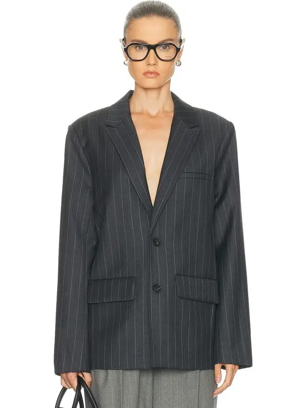 MIMCHIK Benedict Blazer - Gray Pinstripe