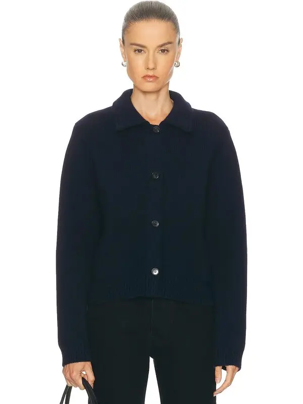 LISA YANG Lynna Cardigan Jacket - Navy