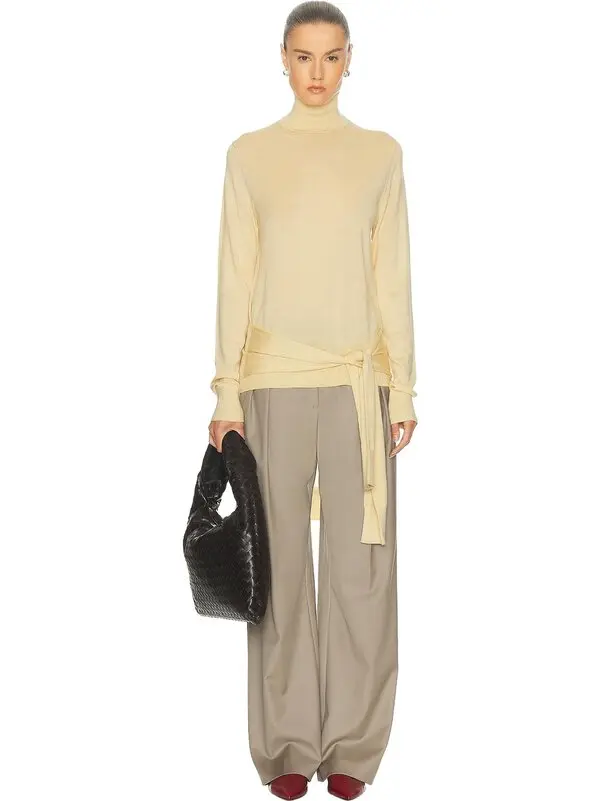 TOTEME Double-sleeve Turtleneck Sweater - Champagne
