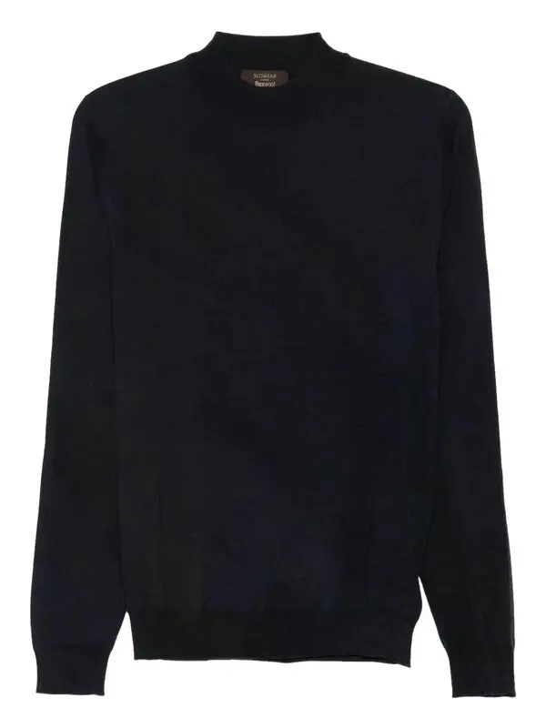 ZANONE Mock-neck Long-sleeve Sweater - Black