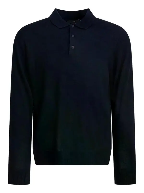 Vince Buttoned Polo Shirt - Blue