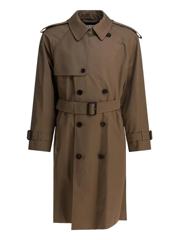 Burberry Long Gabardine Trench Coat - Brown