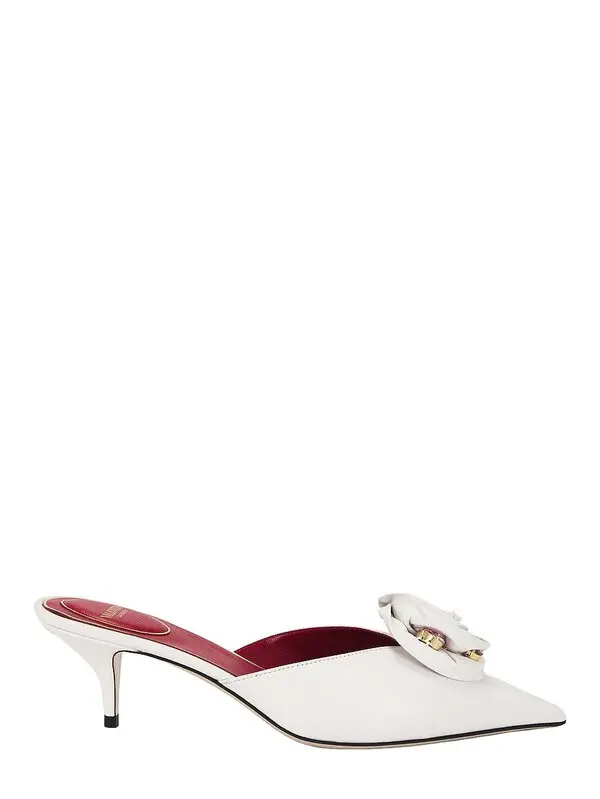 Valentino Garavani Drip Rose Mules - Bianco & Multicolor