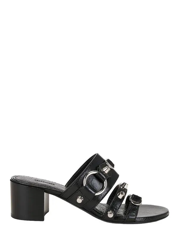 Balenciaga City Sandal - Black & Silver
