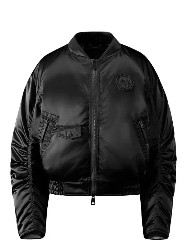 Canada Goose Jade Down Satin Bomber Jacket - Black