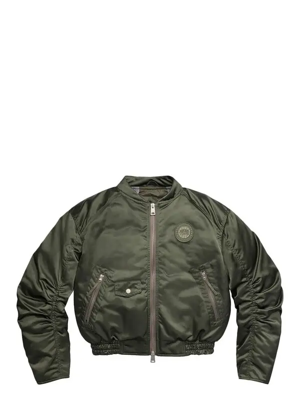 Canada Goose Jade Down Satin Bomber Jacket - Sagebrush