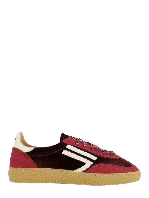 PURAAI Velvet Panelled Sneakers - Red
