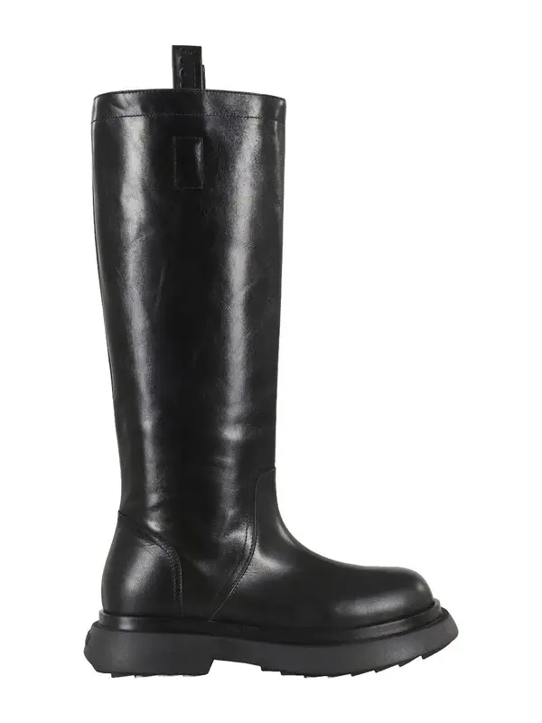 3JUIN Pull-on Knee-high Boots - Black