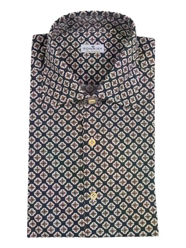 SONRISA Patterned Shirt - Blue