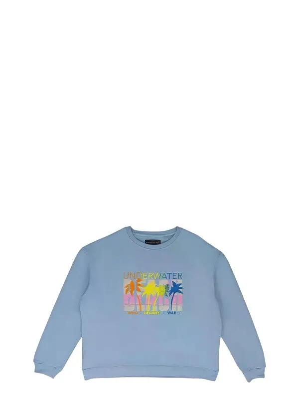 WHO DECIDES WAR BY EV BRAVADO Graphic-print Sweatshirt - Blue